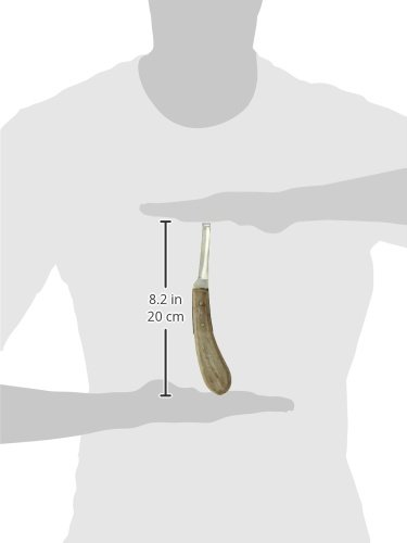 Tamsco Curved Hoof Knife/Cleaner Narrow Right Narrow Blade Right Wooden Handle Curved