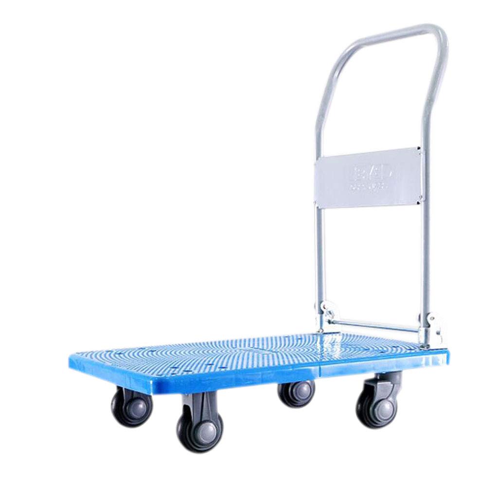 Carts,Platform Trucks,Home Hand Trolley Warehouse Office Garden Garage Workshop Folding Truck Heavy Duty Flat Bed Transport Cart/B
