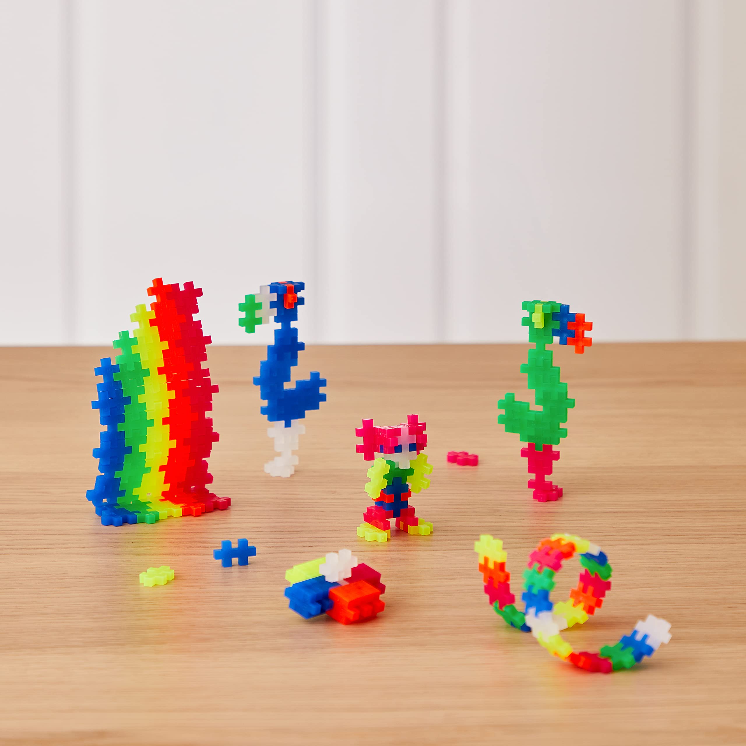PLUS PLUS - Learn to Build Super Set - Basic Mix, 1,200 Pieces w/ 4 Baseplates - Construction Building Stem / Steam Toy, Interlocking Mini Puzzle Blocks for Kids