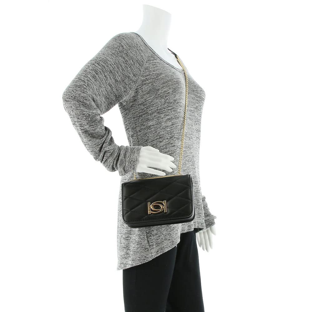 bebe Abigail Logo Top Crossbody Bag Black