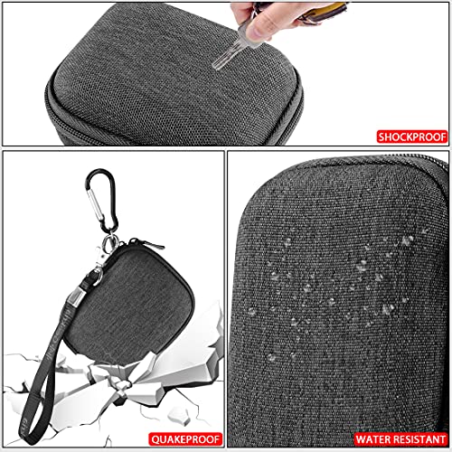 Geekria Shield Headphones Case Compatible with Anker Soundcore Liberty 2 Pro, Liberty 3 Pro, P3i, True Wireless Earbuds Case, Replacement Hard Shell Travel Carrying Bag with Cable Storage (Grey)