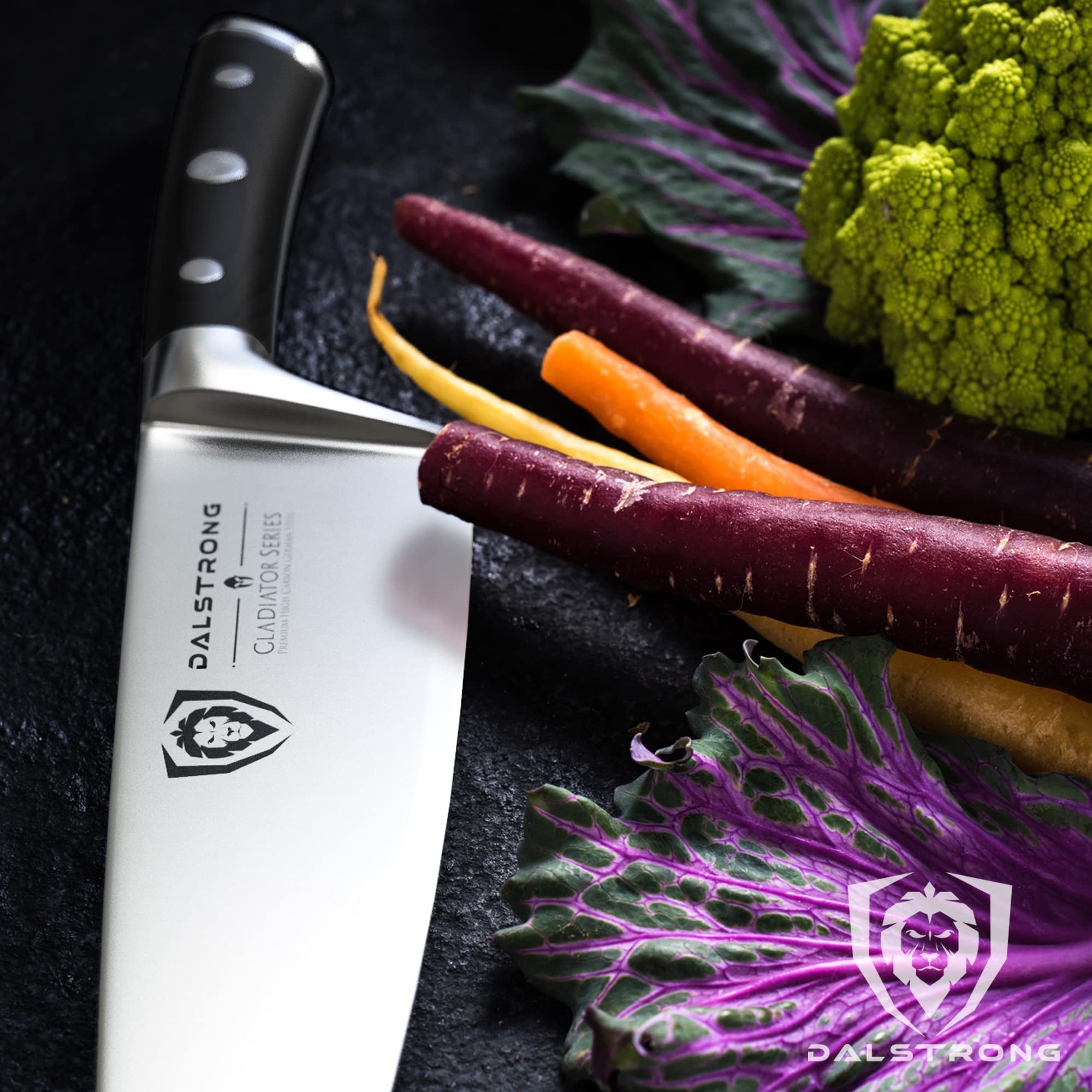 Dalstrong Gladiator Series Serrated Offset Bread Knife 8" Bundled with Chef Knife 8" - Elite - NSF Certified