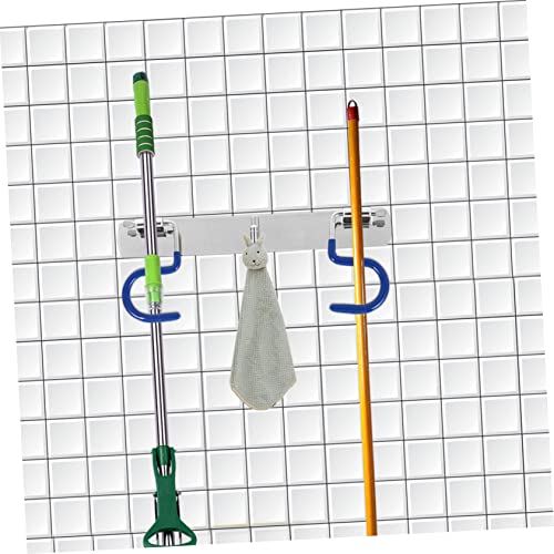 CUBTOL 2pcs Mop Holder Wall Mounted Hooks Wall Hanging Hooks Metal s Hooks Broom Holder Wall Mount Utensil Hanging Rack Mops Rakes Holder Mop Steel S-Type Hook Mop S-Type Hook Holder Tool