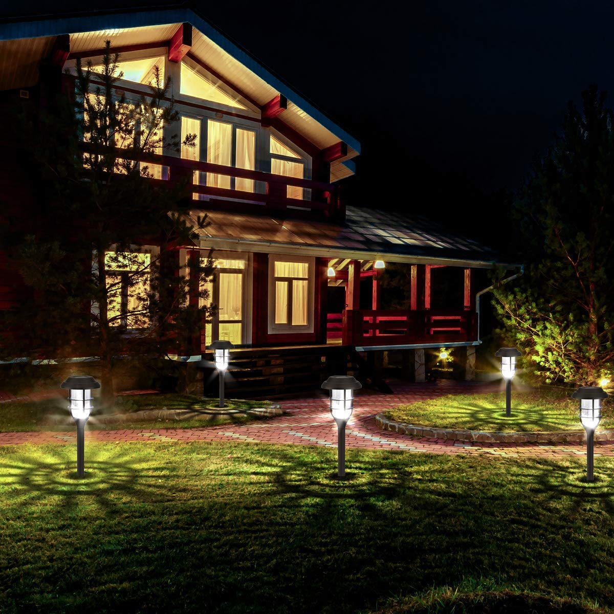 SOLPEX 14 Pack Solar Pathway Lights,Solar Pathway Lights Outdoor, Solar Powered Garden Lights,Diamond-Like Waterproof Solar Walkway Lights for Lawn, Patio, Yard, Garden, Pathway, Walkway and Driveway