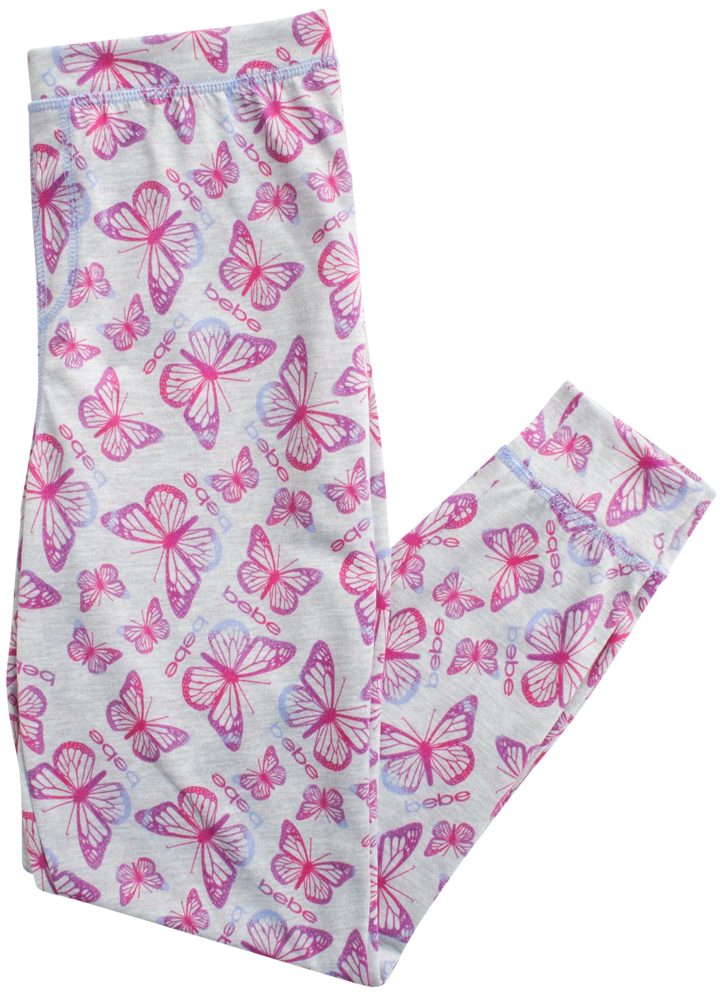 bebe Girls? Pajama Set ? 3 Piece T-Shirt, Shorts, and Pants Sleepover Bundle, Size 14-16, Heart