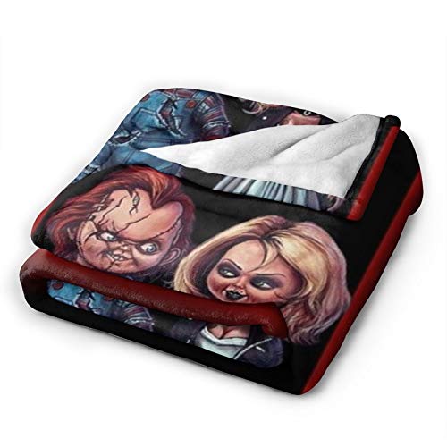 Horror Throw Blanket for Couch Sofa Or Horror Gift Bed Throw , Soft Fuzzy Plush Halloween Blanket, Luxury Flannel Lap Blanket, for All Seasons, 50''x40''