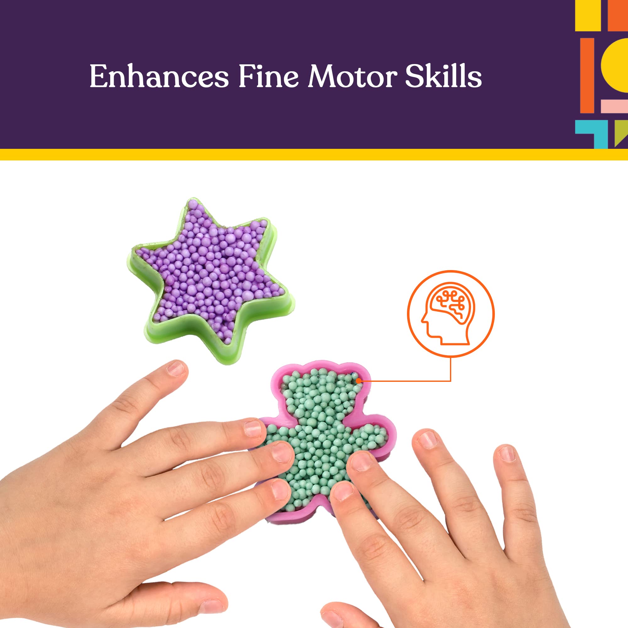 Special Supplies Fun Foam Modeling Foam Beads Play Kit, Children’s Educational Clay for Arts Crafts Kindergarten, Preschool Kids Toys Develop Creativity, Motor Skills (10-Pack)