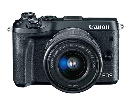 Canon EOS M6 (Black) EF-M 15-45mm f/3.5-6.3 is STM Lens Kit (Renewed)