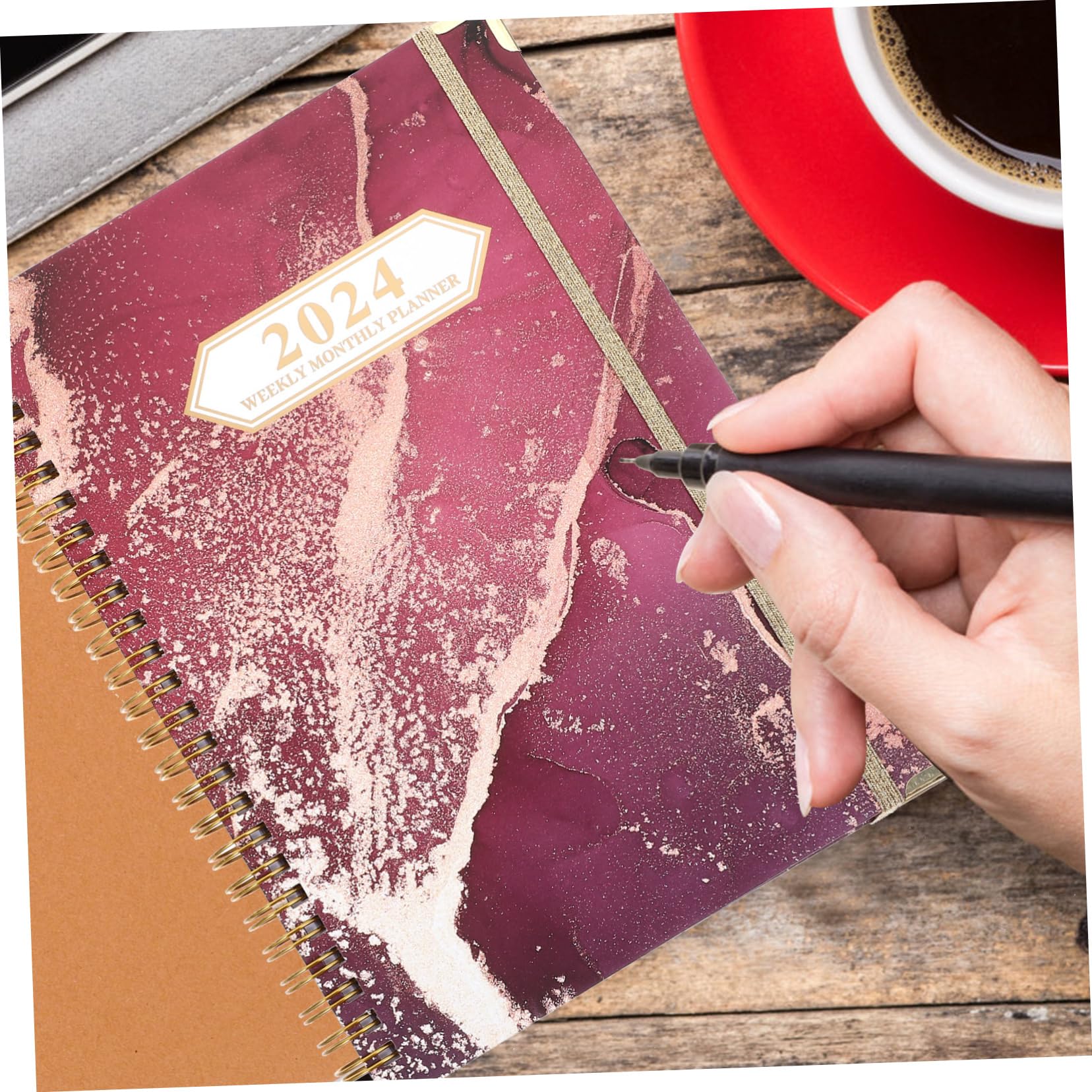 Ciieeo office schedule notepad daily writing notebook spiral schedule notepads agenda notepad calendar notepad planning note book english monthly planner decor portable Paper b01 Journal