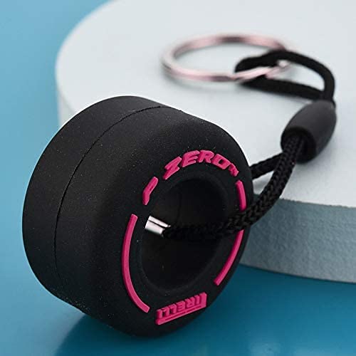 QNQA F1 Racing Tire Key Chain,Wheel Tyre Auto Keychain,Mini Cute Tire Keyring,Soft Rubber,Car Part Model Keyfob,Automotive Part Car Gift Key Ring for Men Women Auto Accessoriest,Feel (3pcs),Ø3.6×14CM