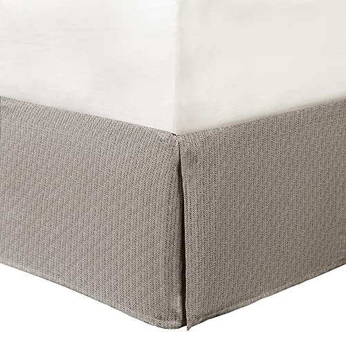 Madison Park Ridge Comforter Set-Cabin Lodge Plaid Herringbone Design All Season Down Alternative Cozy Bedding with Matching Bedskirt, Shams, Decorative Pillow, Queen(90"x90"), Neutral 7 Piece