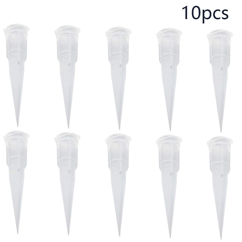 Hegebeck Industrial Blunt Tip Plastic Tapered Tip Dispensing Fill Needle for DIY Crafts Electronic Components Lab Science 27Ga Transparent 10PCS