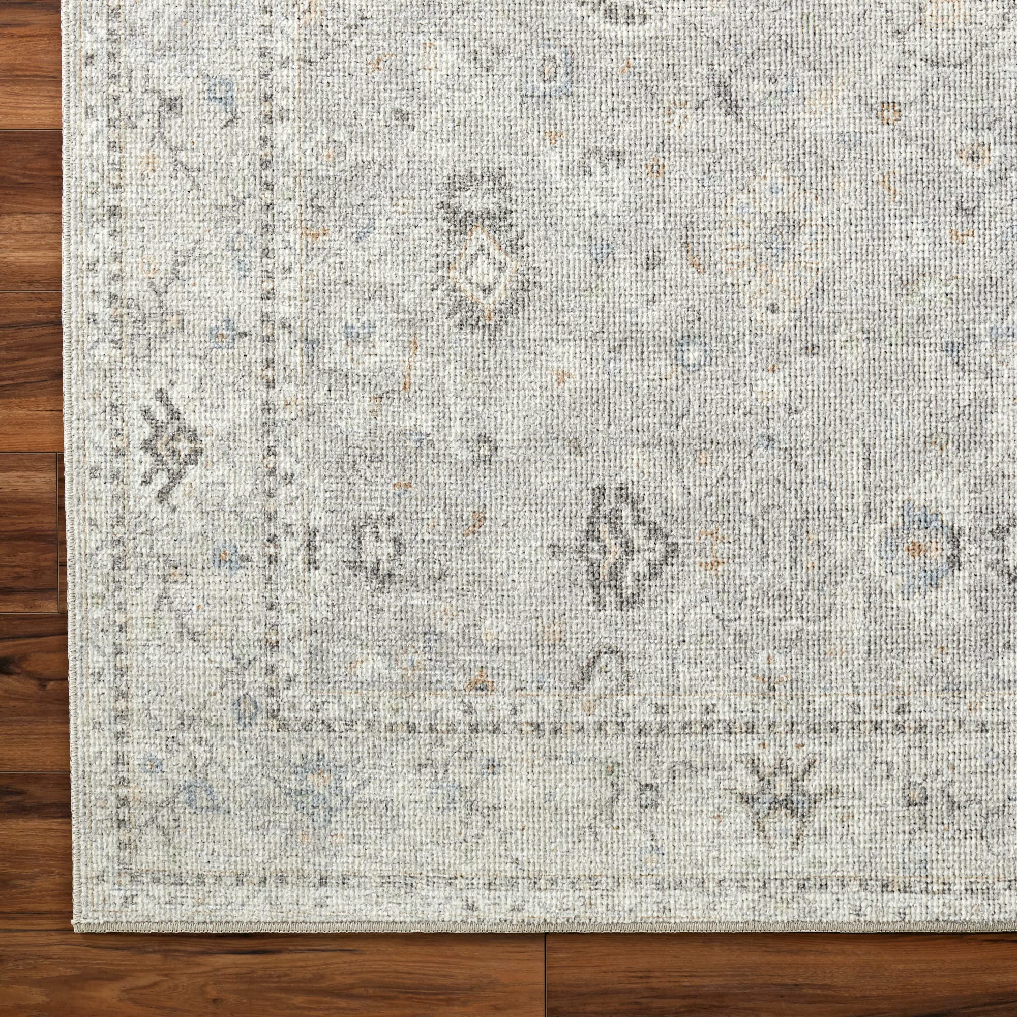 Becki Owens x Surya Davina Damask Area Rug , 9'2" x 12', Light Grey