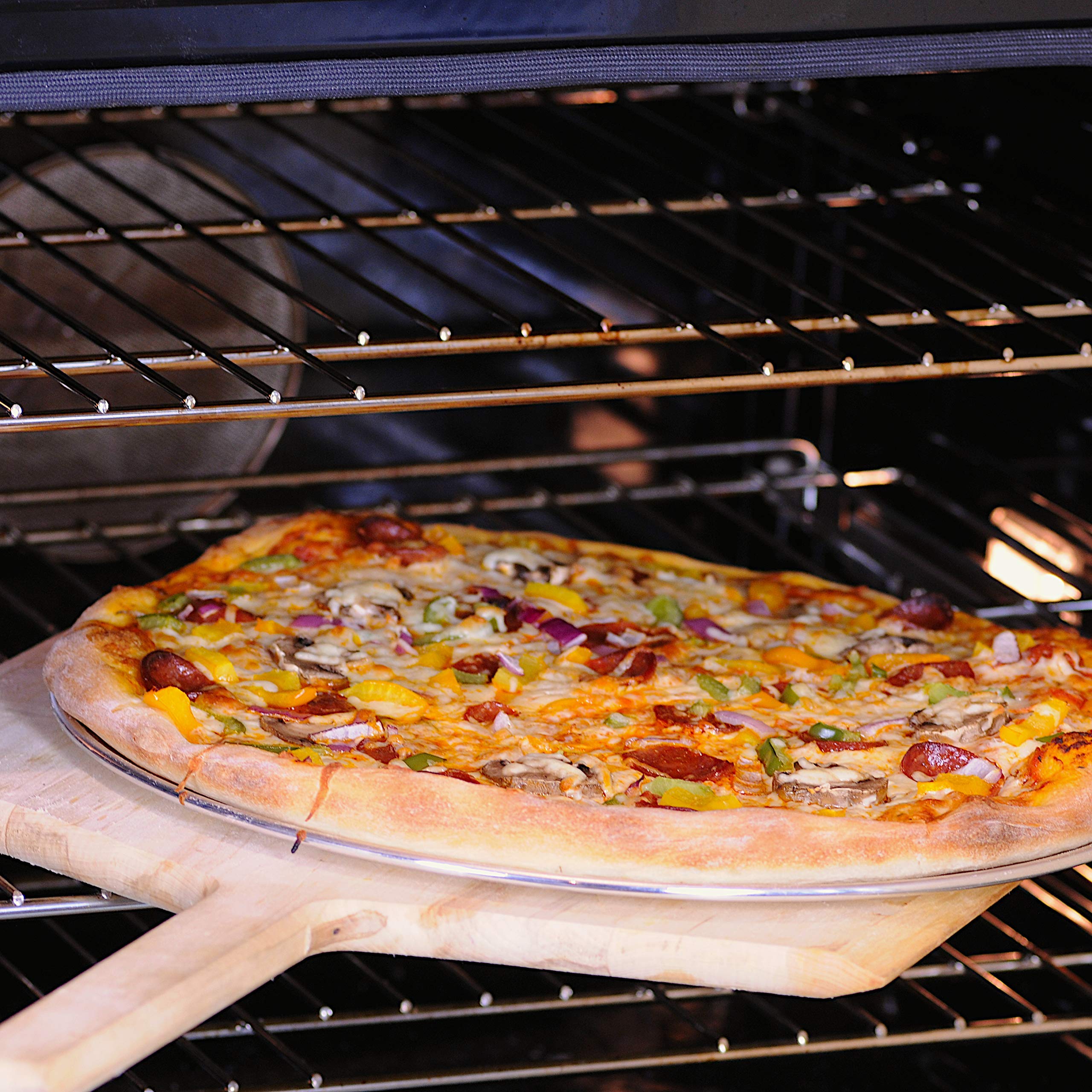 Crown Pizza Pans 14 inch, 2 Pack, Sturdy, Rust Free, Pure Aluminum, Made in Canada, 14" Pizza Plates