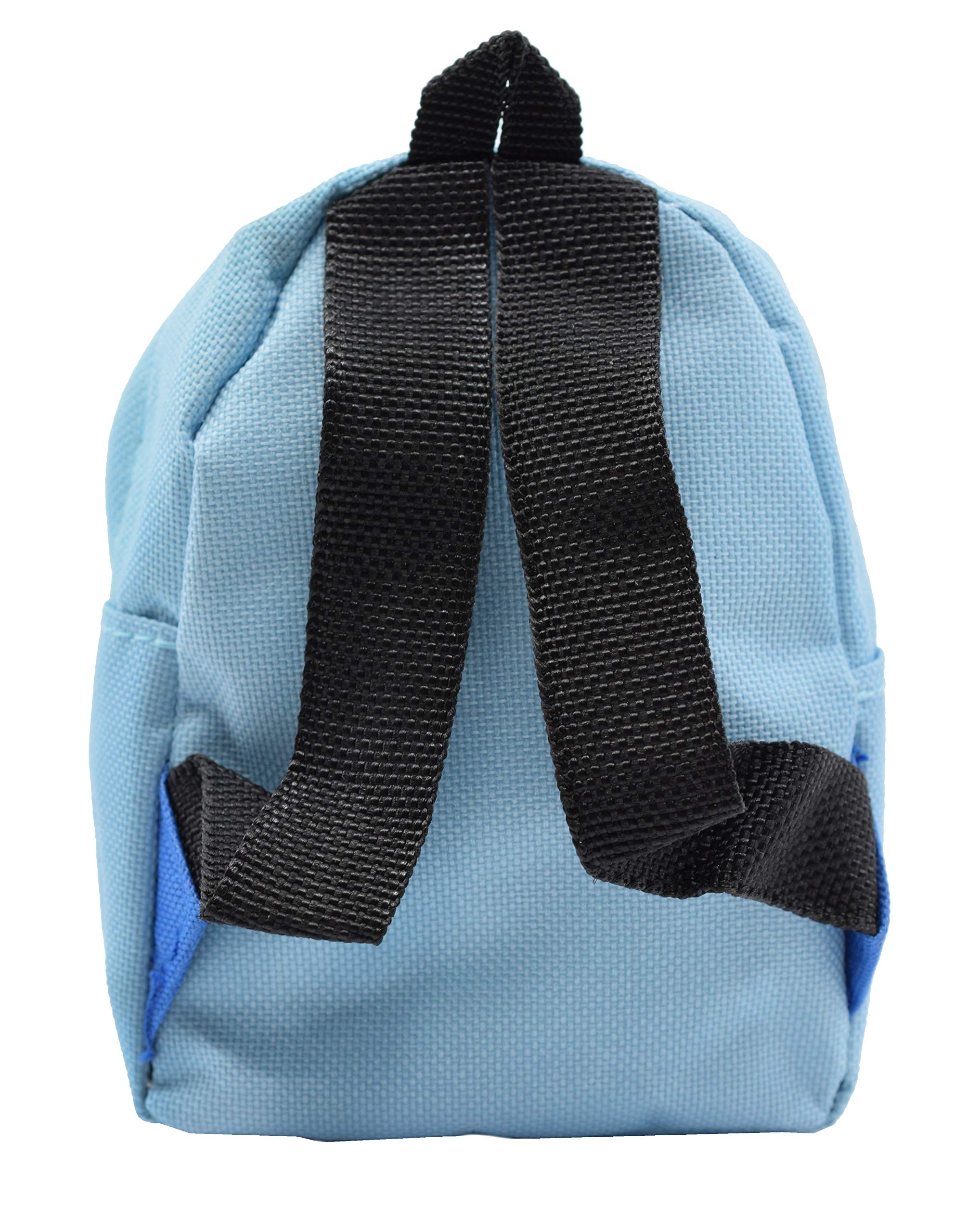 Teak Tuning Fingerboard Backpack Case, Blue - 5" x 3.75" - Miniature Canvas Bag for Tuning Travel & Storage