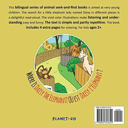 Where Is My Little Elephant? - Où est mon petit éléphant?: Bilingual English-French Picture Book for Children Ages 2-6 (Where Is.? - Où est.?)