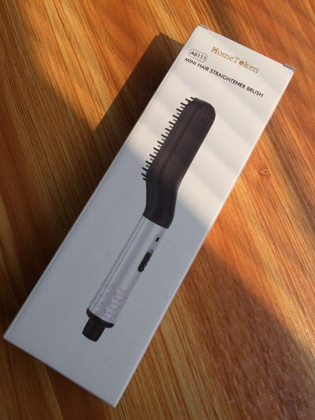 Beard Straightener for Men,Electric Anti-Scald Heated Beard Brush Straightener,Straightening Comb for Men,Dad Gifts(White)