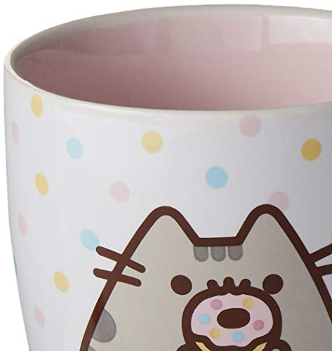 Pusheen by Our Name is Mud “Donut” Stoneware Coffee Mug, Pink, 12 oz.