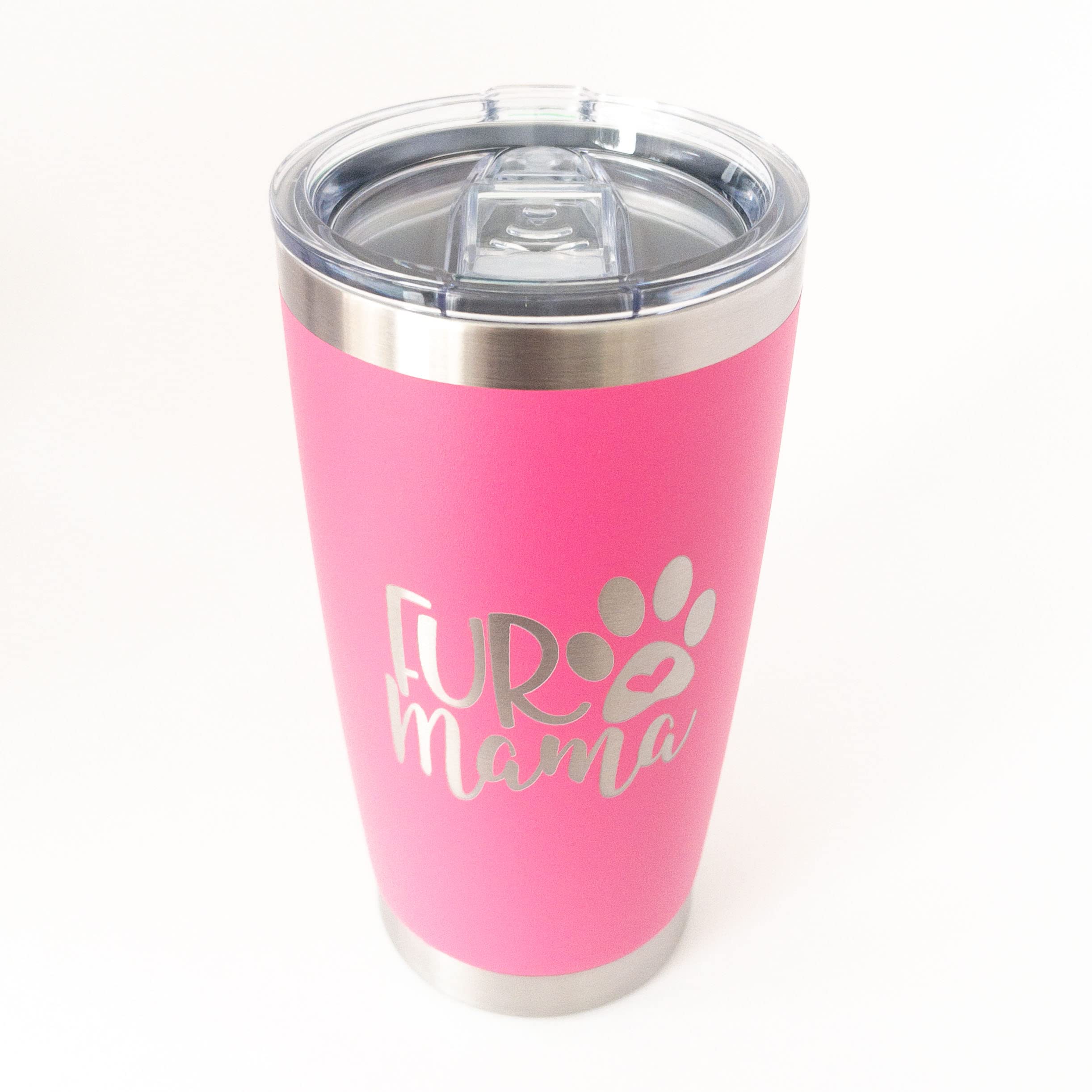 Cat Mugs for Women, Cat Coffee Mugs, Cat Mom Mug, Dog Tumbler, 20 oz Fur Mama Coffee Mug