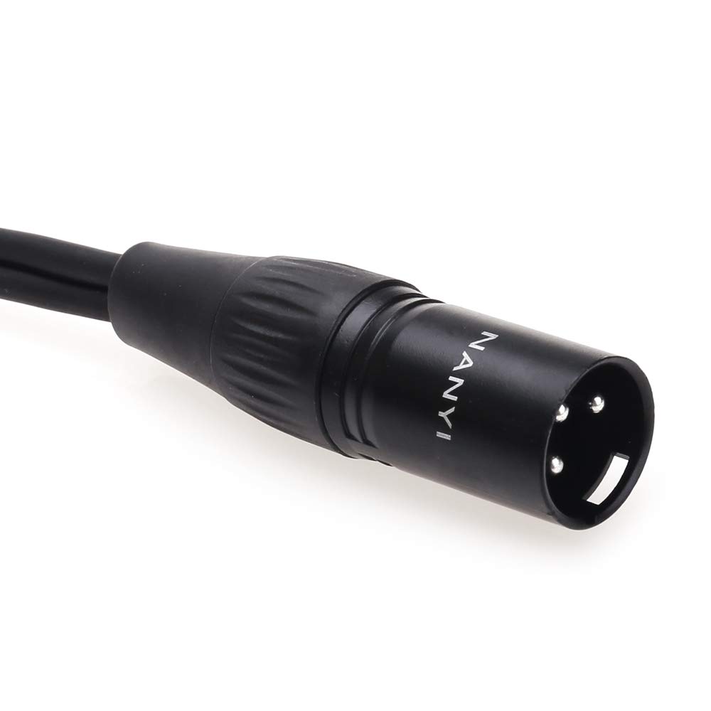 NANYI XLR Splitter Microphone Cable XLR to XLR Patch Cables 3-Pin XLR Male to Dual XLR Female Y Cable Adaptor mic Cable DMX Cable Patch Cords with Oxygen -5FT