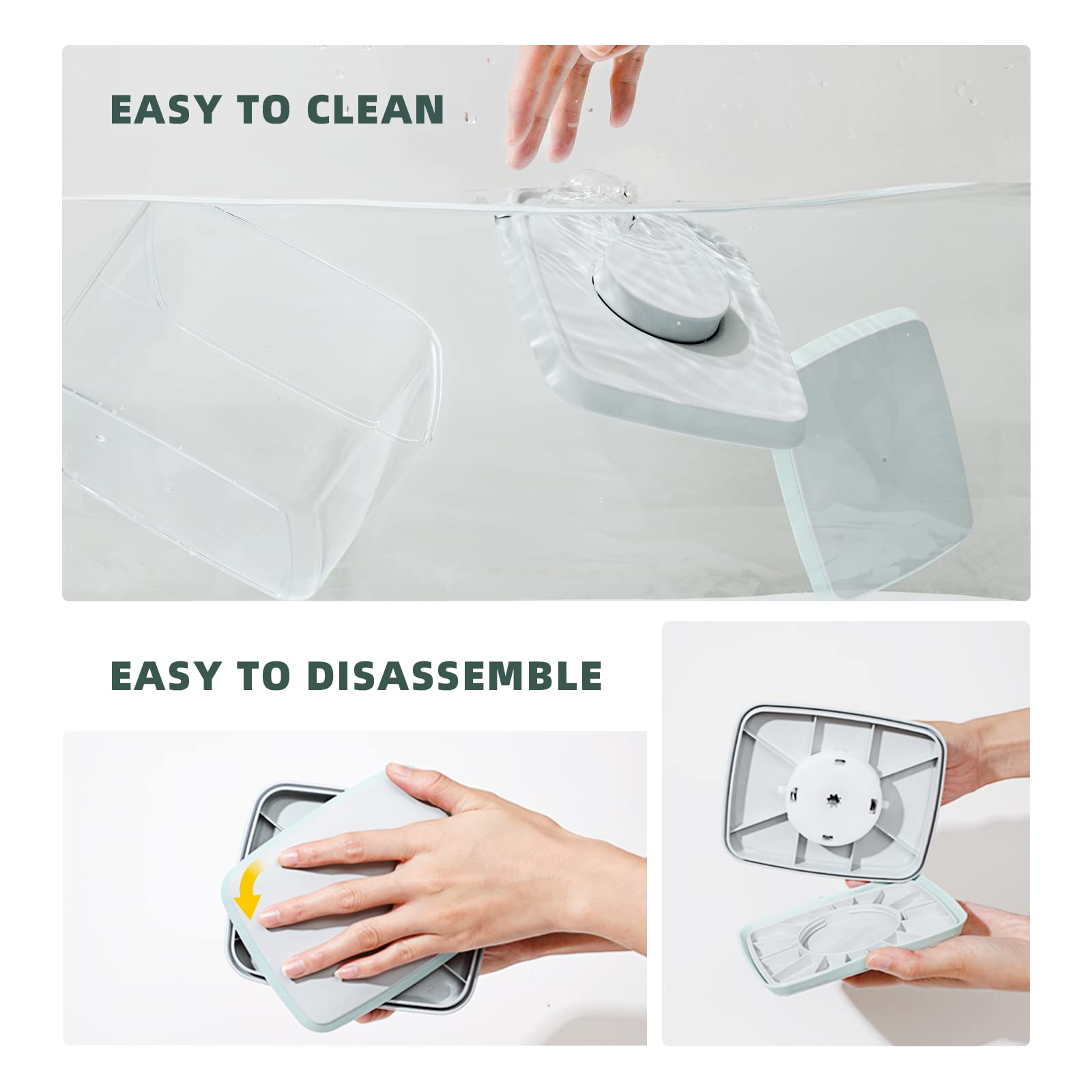 Tourdeus Pop Up Lid Food Storage Containers, Clear Storage Containers for Pantry Airtight Kitchen Containers Storage Set - 5 Pack for Cereal, Flour and Sugar, 3.5Qt, 2.9Qt, 2.1Qt, 1.3Qt, 0.6Qt