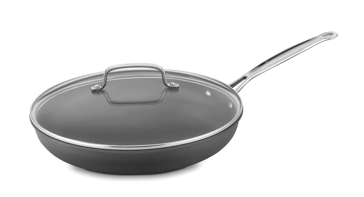 Cuisinart 622-30G Nonstick-Hard-Anodized, 12-Inch, Skillet w/Glass Cover & 622-20 Chef's Classic 8-Inch Open Skillet Nonstick-Hard-Anodized