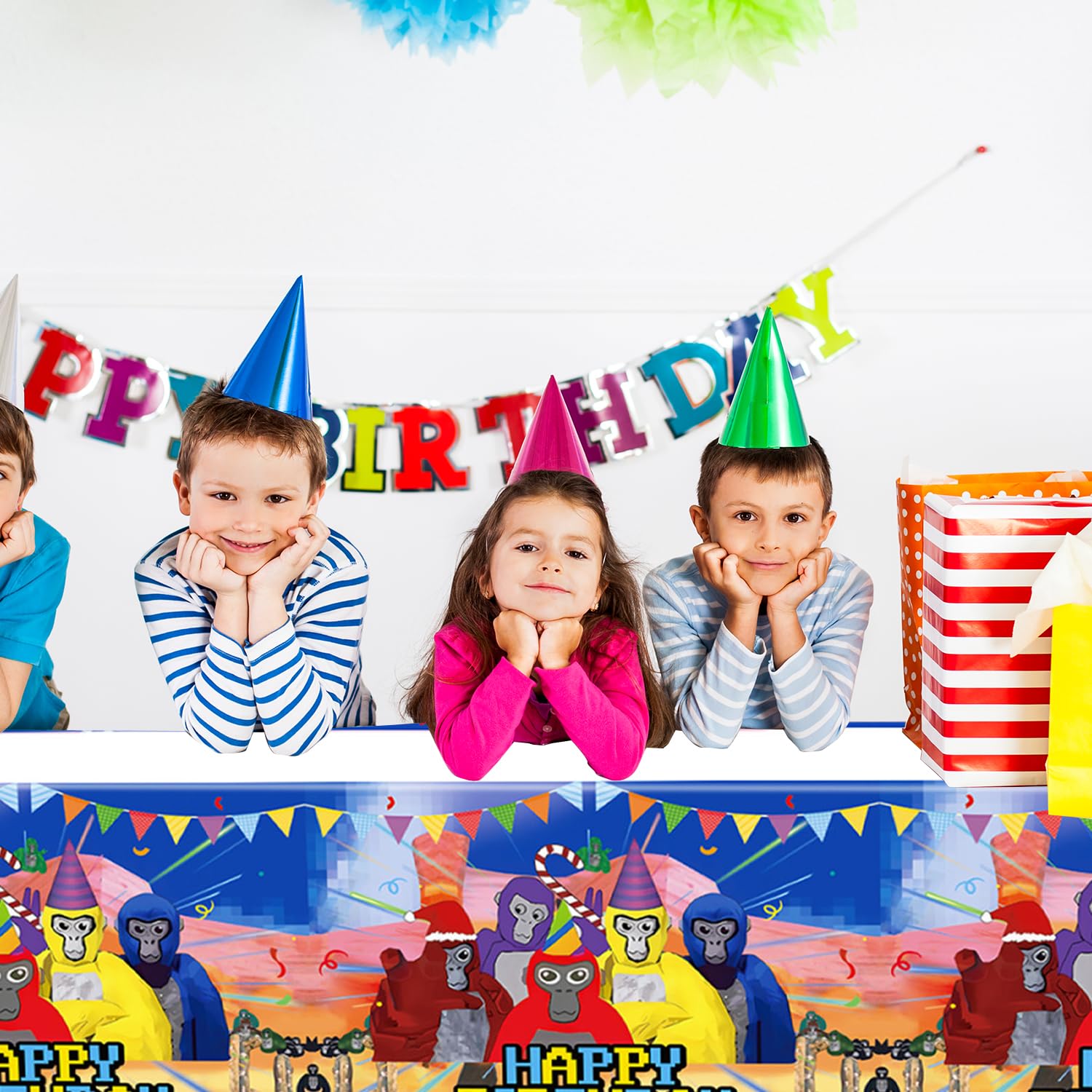 Chuntianli 2pcs π’πππΎπππΆ π―πΆπ Tablecloth Disposable Tablecover Birthday Party Supplies and Decorations for Kid Boy Baby Shower Rectangle Tables 70"X42",2 Pack