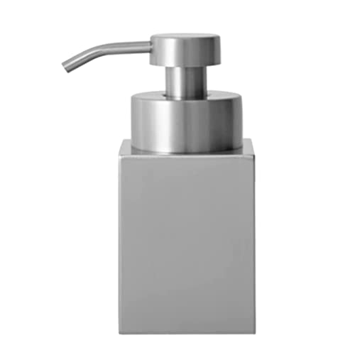 BREWIX Stainless Steel Soap Dispenser Square Frosted Foam Soap Pump for Home Kitchen Restroom Lotion Dispenser, 6.7 Oz / 200 Ml Soap (Color : Gray-2)