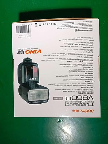 Godox V860II-S V860IIS Camera Flash Speedlite for Sony, 2.4G TTL Sony Flash Speedlight GN60 1/8000s HSS, Rechargable Li-ion Battery, 650 Full Power Flashes, Compatible for Sony DSLR Cameras