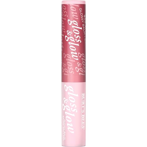 Burts Bees Gloss and Glow Glossy Balm, 100% Natural Origin, Wine Wednesday, 1 Tube