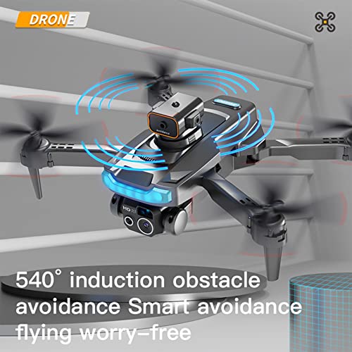 Mini Drone with 4K Dual HD FPV Camera Remote Control Toys Gifts for Boys Girls with Altitude Hold Headless Mode 1-Key Start Speed 2023 (Black)