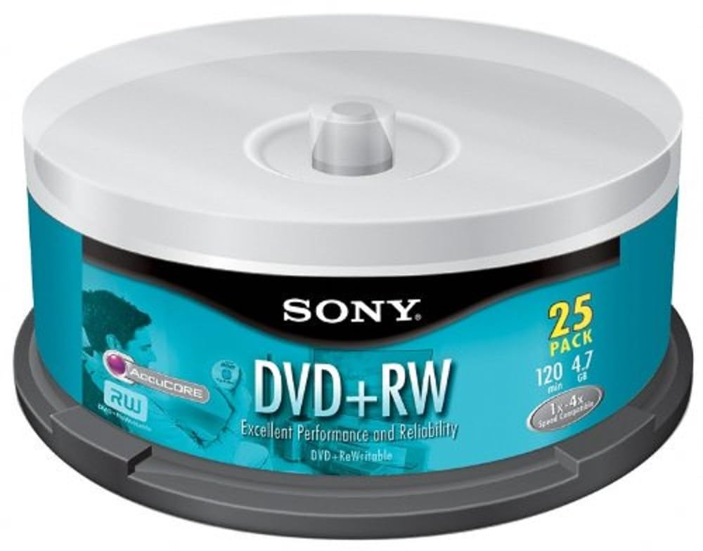 Sony 25DPW47RS2 DVD plus RW Re-Recordable DVD 25-Pack Spindle