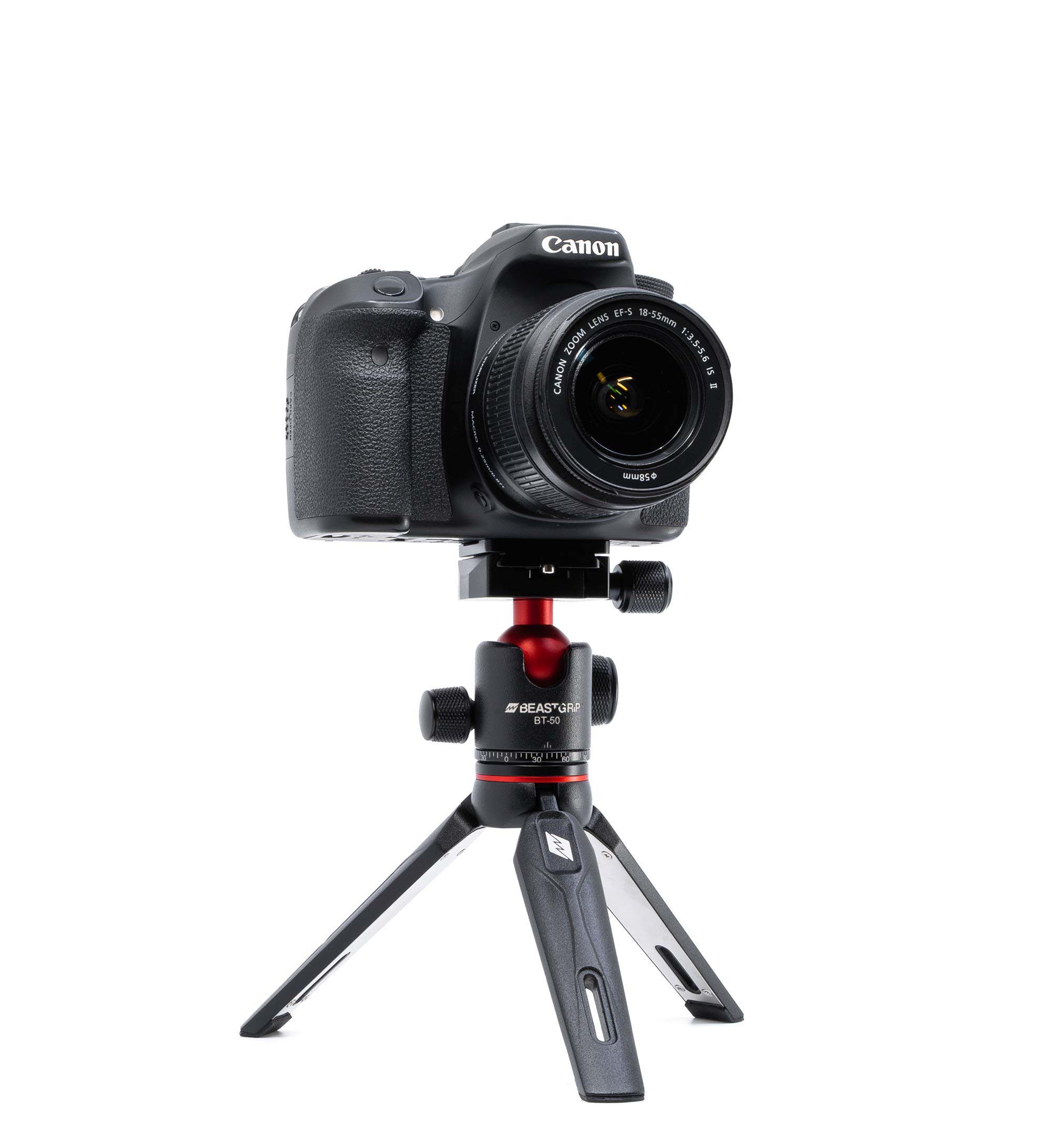 Beastgrip BT50 Mini Tripod with 1/4"-20 Quick Release Plate, Compact, Black