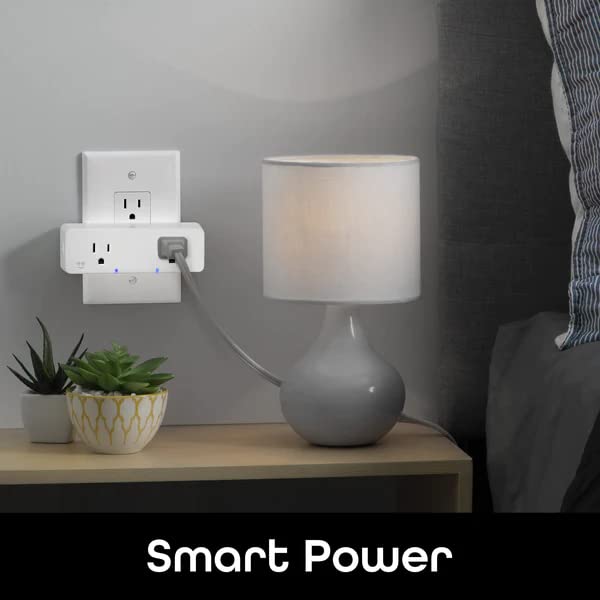 Geeni Switch Duo Double Smart Plug, White, 2 Outlets – No Hub Compatible with Alexa and Google Assistant, Requires 2.4 GHz Wi-Fi