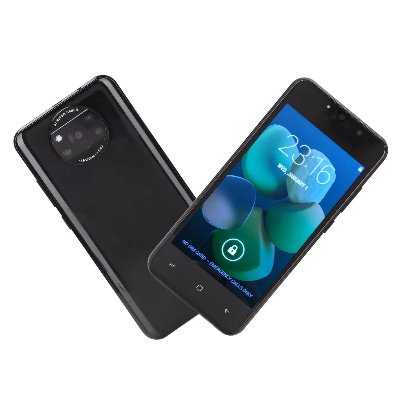 ciciglow X3 Pro Mobile Phones, 3G Dual SIM Unlocked Cell Phone,5.0in Smartphone Dual Cards Dual Standby,512MB RAM 4GB ROM,2MP+5MP Dual Camera,Face ID Android Phone with 2000mAh Battery(US Plug)