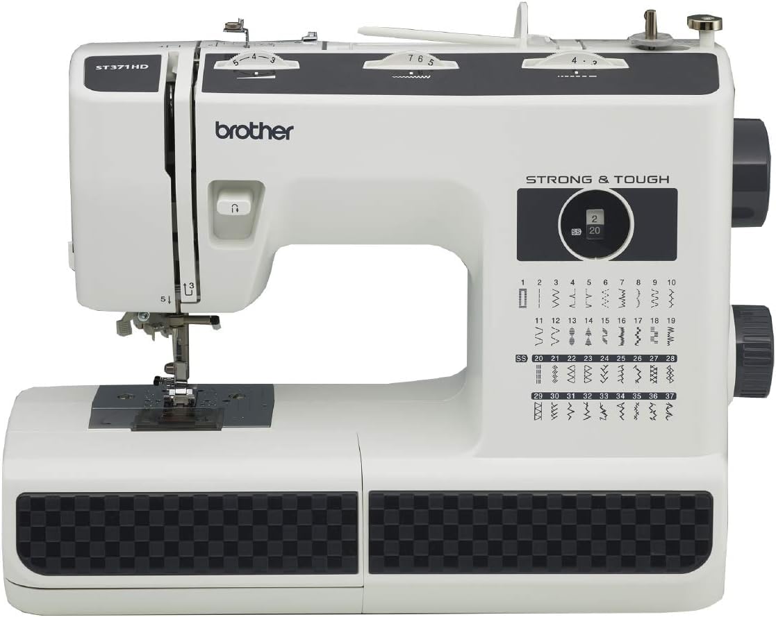 Brother Strong Tough ST 371HD Heavy-Duty Sewing Machine with 37 Built-in Stitches,6 Included Sewing Feet, Free Arm Option