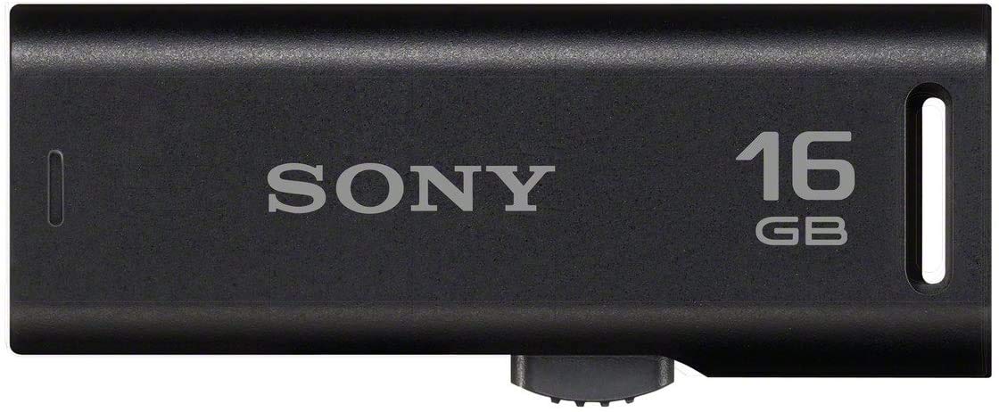 Sony USM16GR 16GB Microvault USB Flash Drive with Retractable Connector, Black