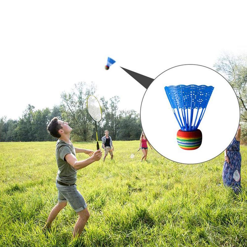 CHDHALTD Nylon Badminton 10 PCS EVA Rainbow Ball Head Plastic Badminton Shuttlecocks for Game Sport Entertainment