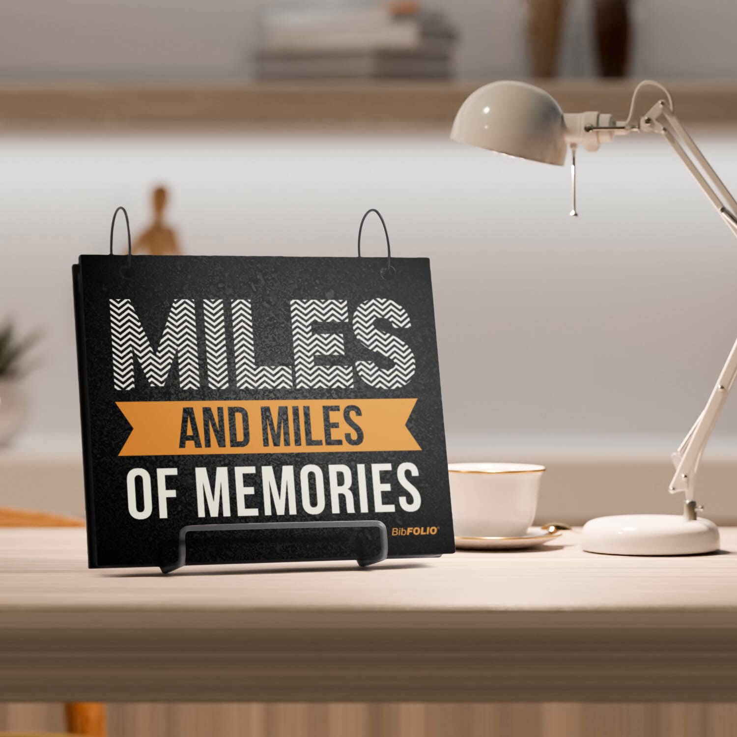 Gone For a Run BibFOLIO Race Bib Album | Bib Holder Miles of Memories | Black
