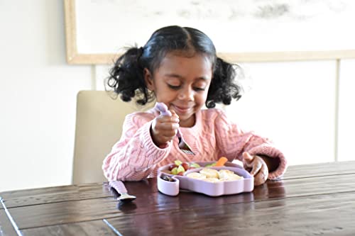 melii Divided Silicone Suction Plate - 100% Silicone, for Baby + Toddlers β BPA Free, Dishwasher & Microwave Safe (Cat)