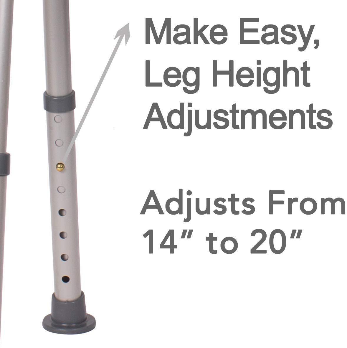 Carex Adjustable Shower Stool, Shower Chair for Inside Shower, Bath and Shower Seat β Aluminum Bath Seat - Shower Chair with Handle, 300lb Weight Capacity