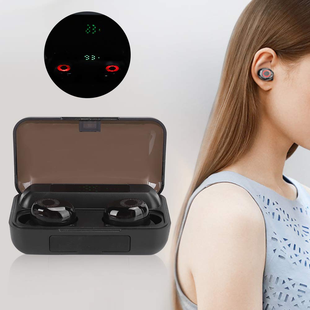 Bluetooth5.0 Earbuds, Upgrade Dust Plug Wireless Bluetooth Earbuds, Wireless InEar Earphones, Gaming Fitness for Music Hearing(S12 Black)