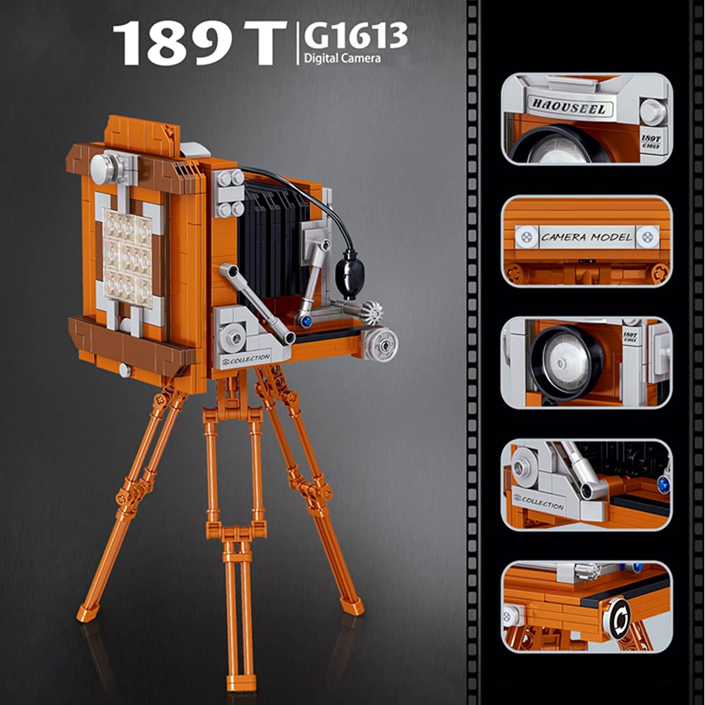 NC Uvini Building Blocks Camera, DIY STEM Toys, Building Construction Brick Set Best Gift for Adult, Teens, Collectible Model Old Style Retro Camera Digital Camera to Build 694pcs
