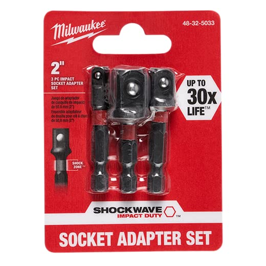 MILWAUKEE ELEC TOOL 48-32-5033 3 Piece 1/4" He x Adapter Set (4)