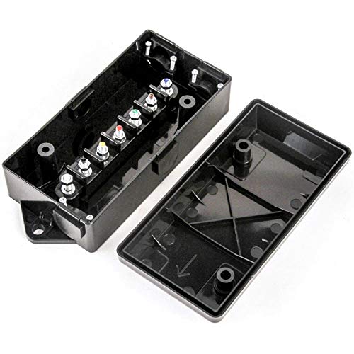 Red Hound Auto 7 Way Trailer Wire Junction Box Camper Truck Weather Proof RV Light Cord Plug
