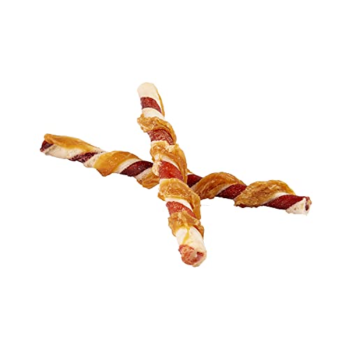 Good'N'Fun Triple Flavored Rawhide Twists For Dogs, 35 Count,Chicken,0.14 pounds