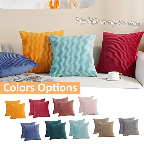 Gloppie Throw Pillow Covers Decorative Pillows Covers 18x18 inch Velvet Couch Pillow Case Square Pillow Cases Cushion Covers for Sofa Bed Office Chair Dorm Room Decor Pink
