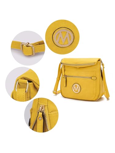 MKF Crossbody Bag for Women, Vegan Leather Messenger Purse β Designer Pocketbook Handbag Shoulder Strap