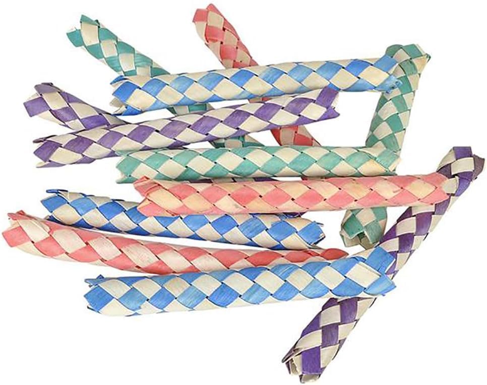 The Dreidel Company Classic Finger Traps, Chinese Bamboo Toys, Assorted Colors, 5" Inches (12-Pack)