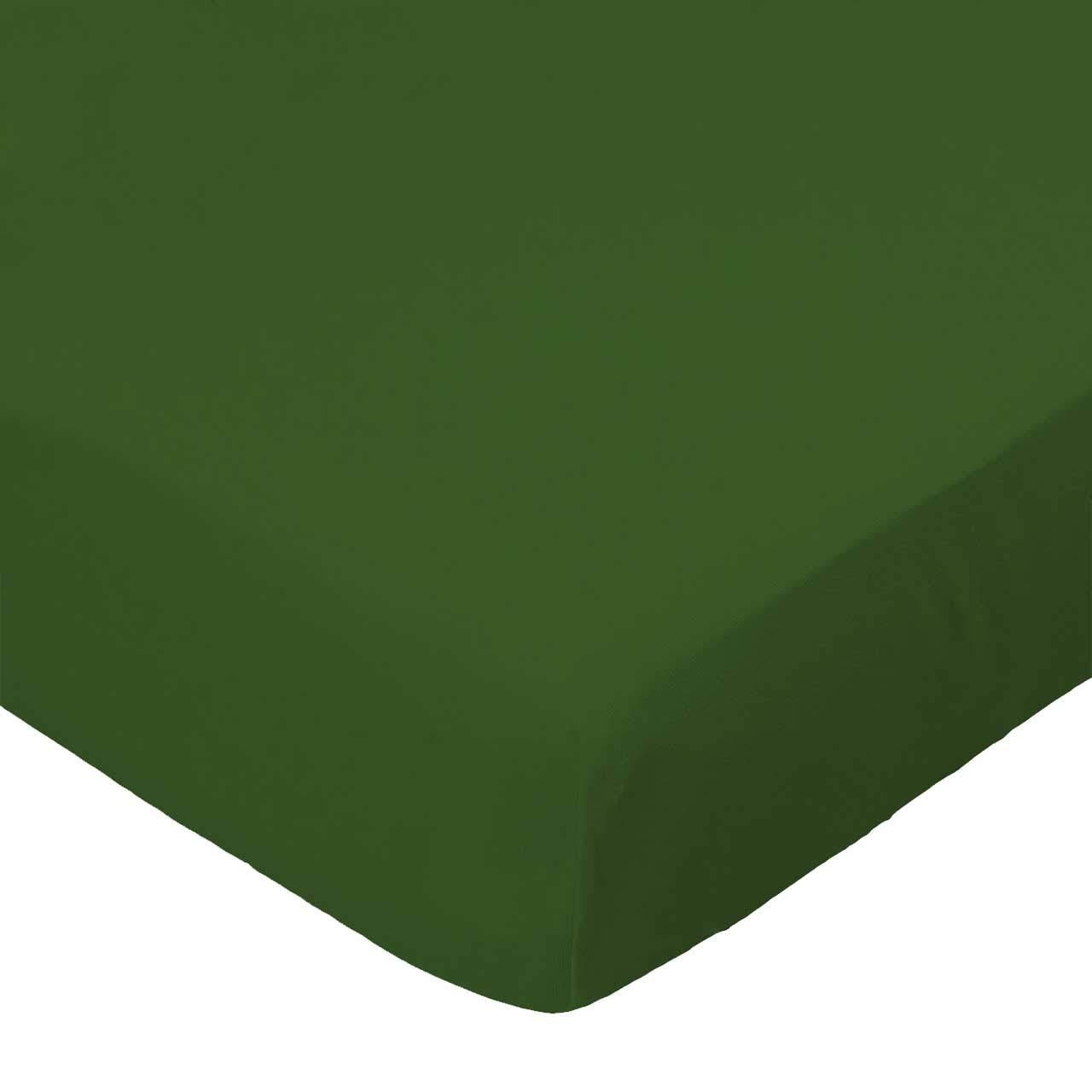 SheetWorld 100% Cotton Flannel Fitted Crib Toddler Sheet 28 x 52, Flannel - Hunter Green, Made in USA